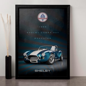 1965 Shelby Cobra 427 Roadster Poster | Classic American Muscle Car Art ...