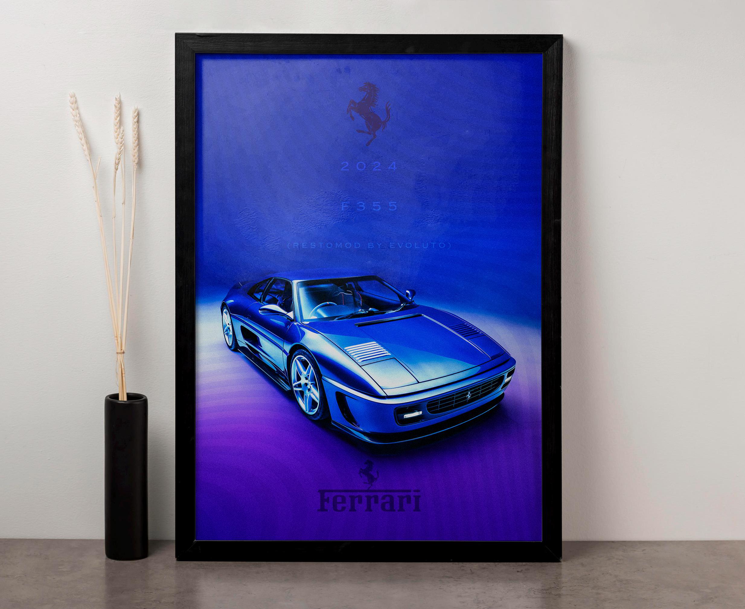 2024 Ferrari F355 Restomod Poster - High-quality Digital Art, Retro ...