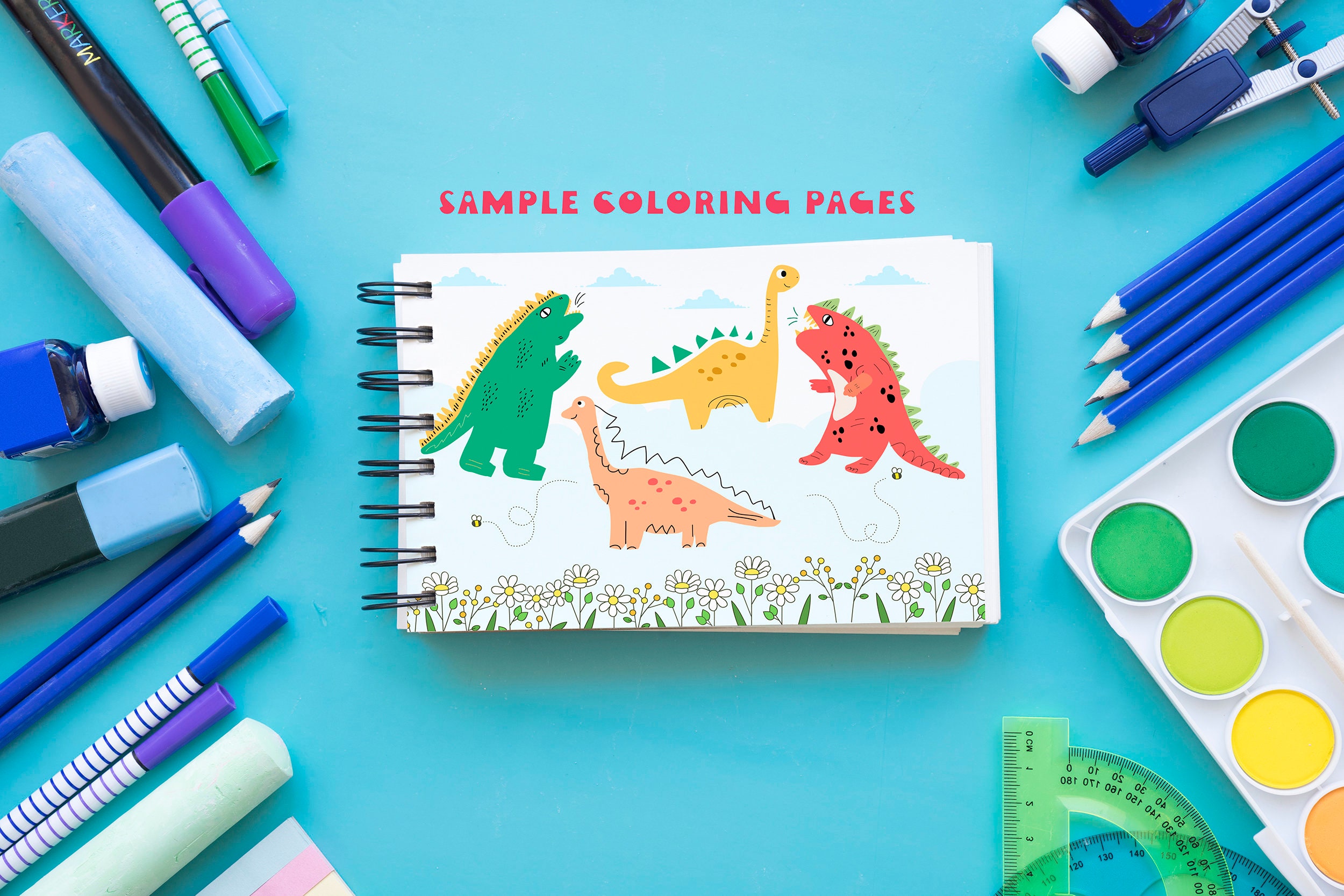 Endless Creativity With Our Cats and Dinos Printable Coloring Page ...