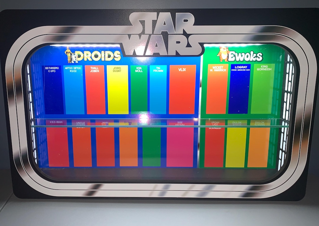 Star Wars DROIDS & EWOKS Vintage Figure Display Cabinet / Case V2 - Etsy