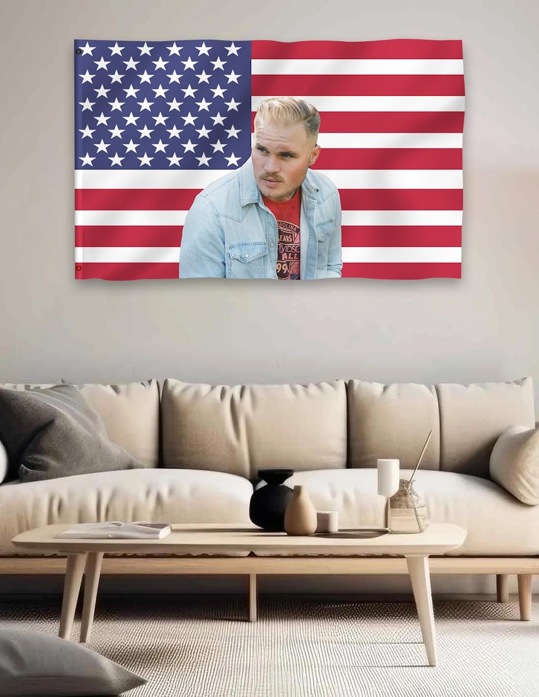 Zach Bryan Flag 2024, Celebrity Campaign 2024 Flag, Personalized Flag ...