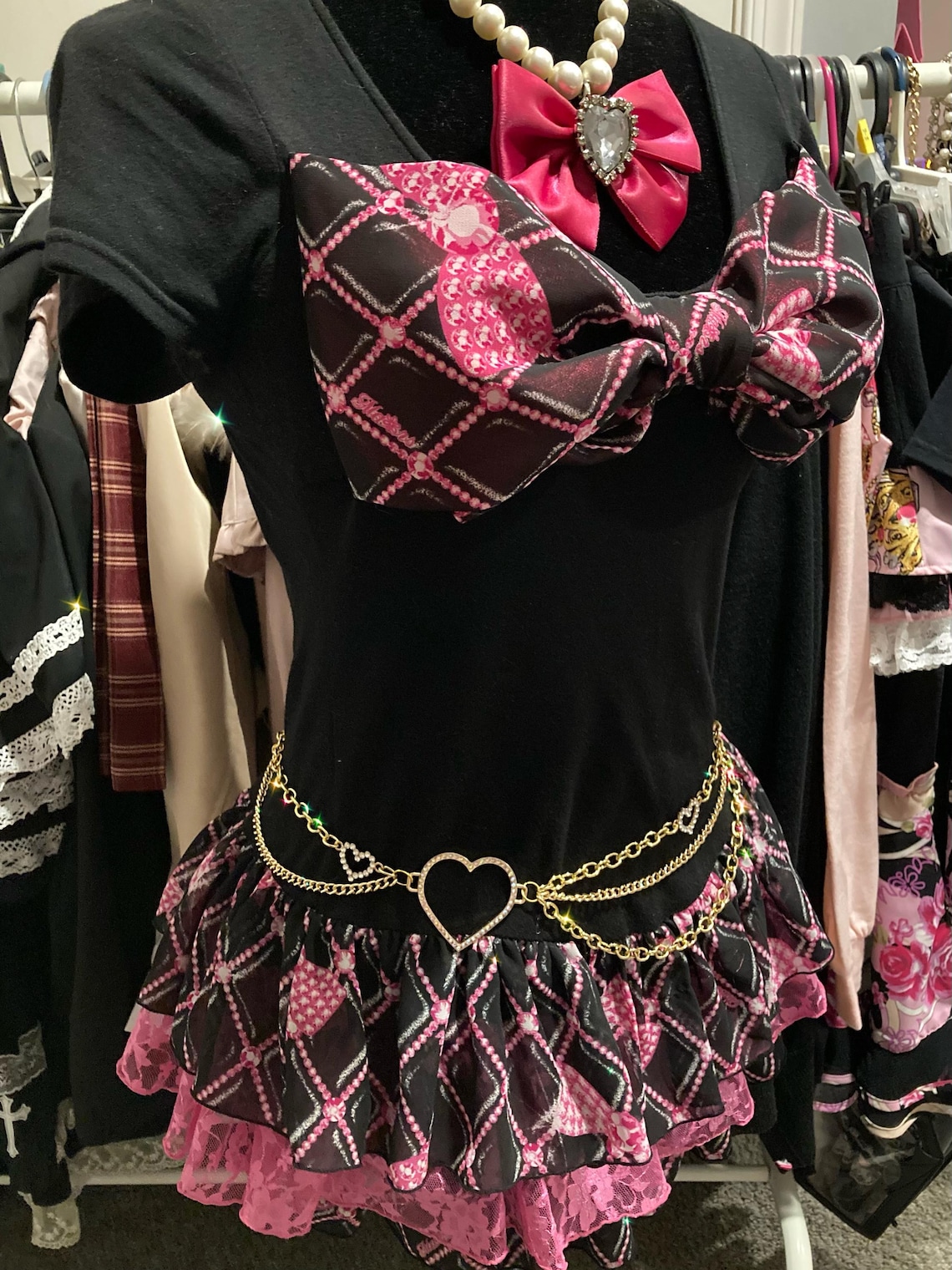 Agejo Gyaru Heart Chain Belt - Etsy