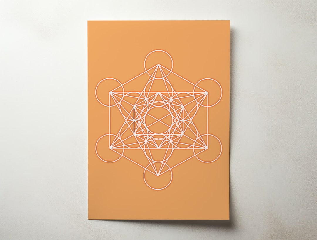 Metatron's Cube, Well-being, Geometry, Energy, Spirituality, Poster ...