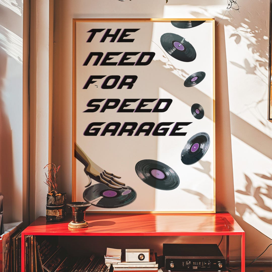 Speed Garage Poster , Old School Rave, Party Decour, Vinyl Poster, Rave ...