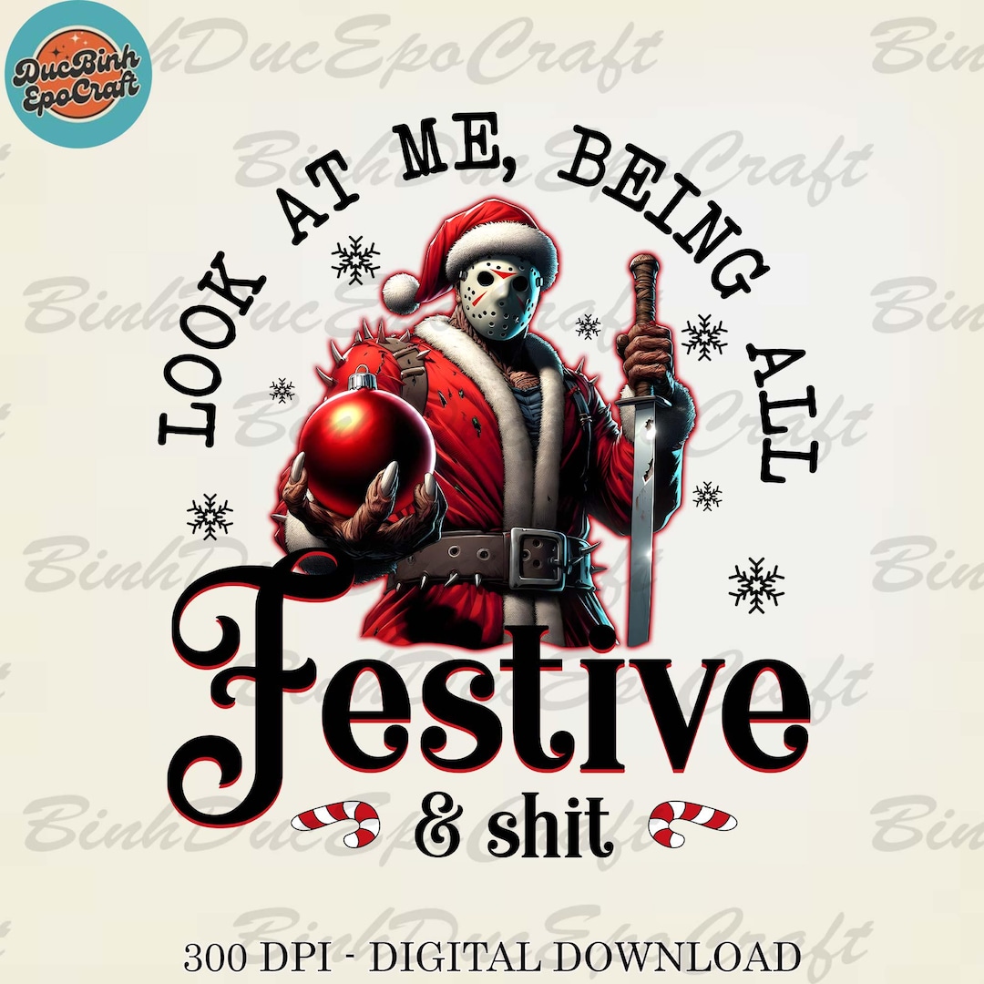 Christmas Horrors Png, Movie Slasher Christmas Png, Horror Xmas Png ...