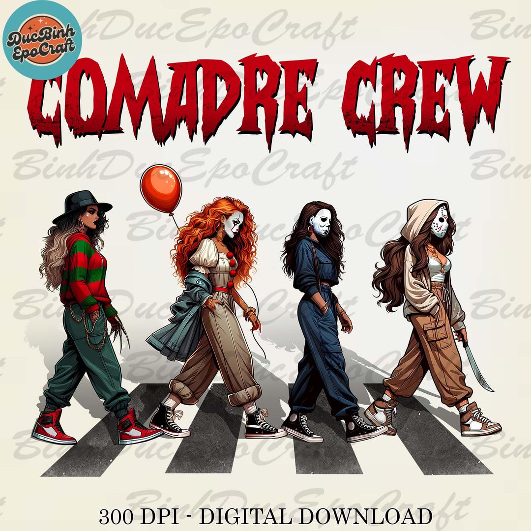 Horror Movie Friends Comadre Crew Png, the Slayers Scary Halloween Png ...
