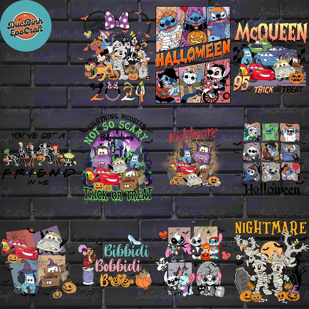 10 Halloween Cartoon Png Bundle, Trick or Treat Png, Halloween Pumpkins ...