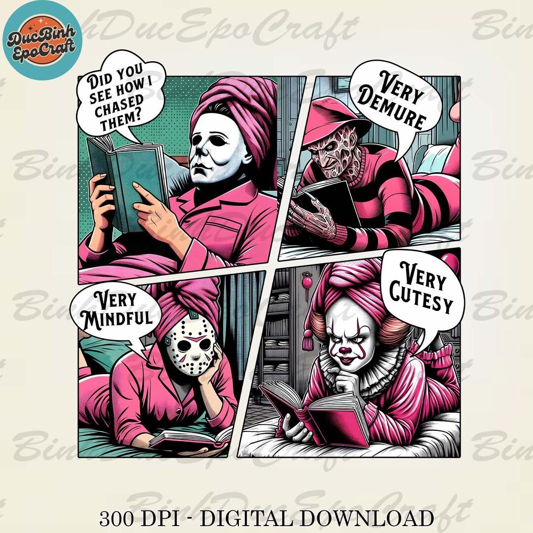 Pink Scary Halloween Png, Pink Horror Halloween Png, Horror Friend Png ...