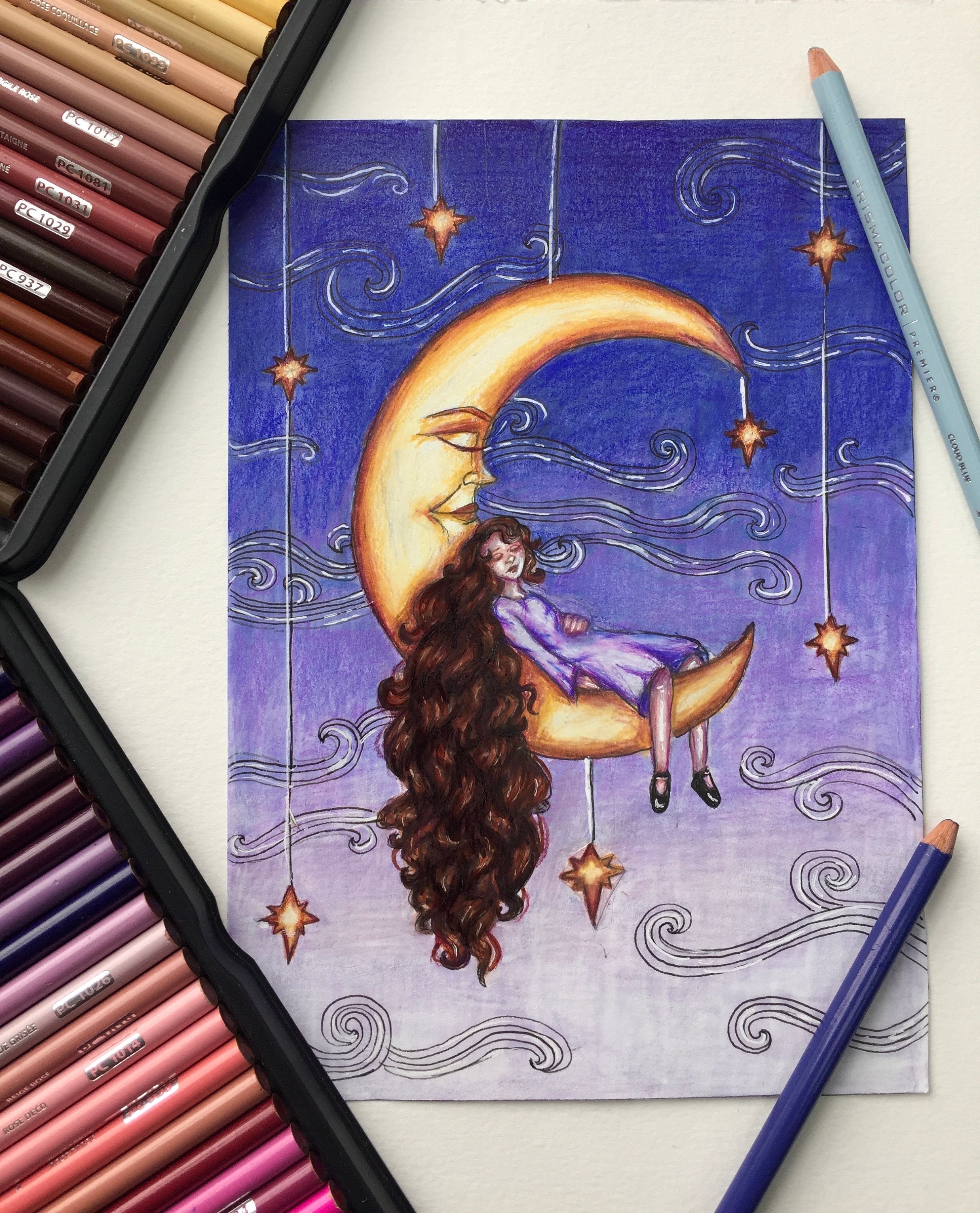 Goodnight Moon Print Drawing - Etsy