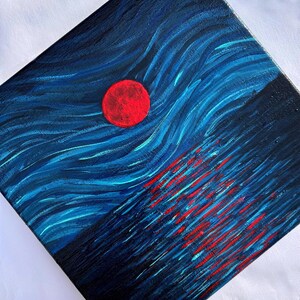 Blood Moon Print Painting - Etsy