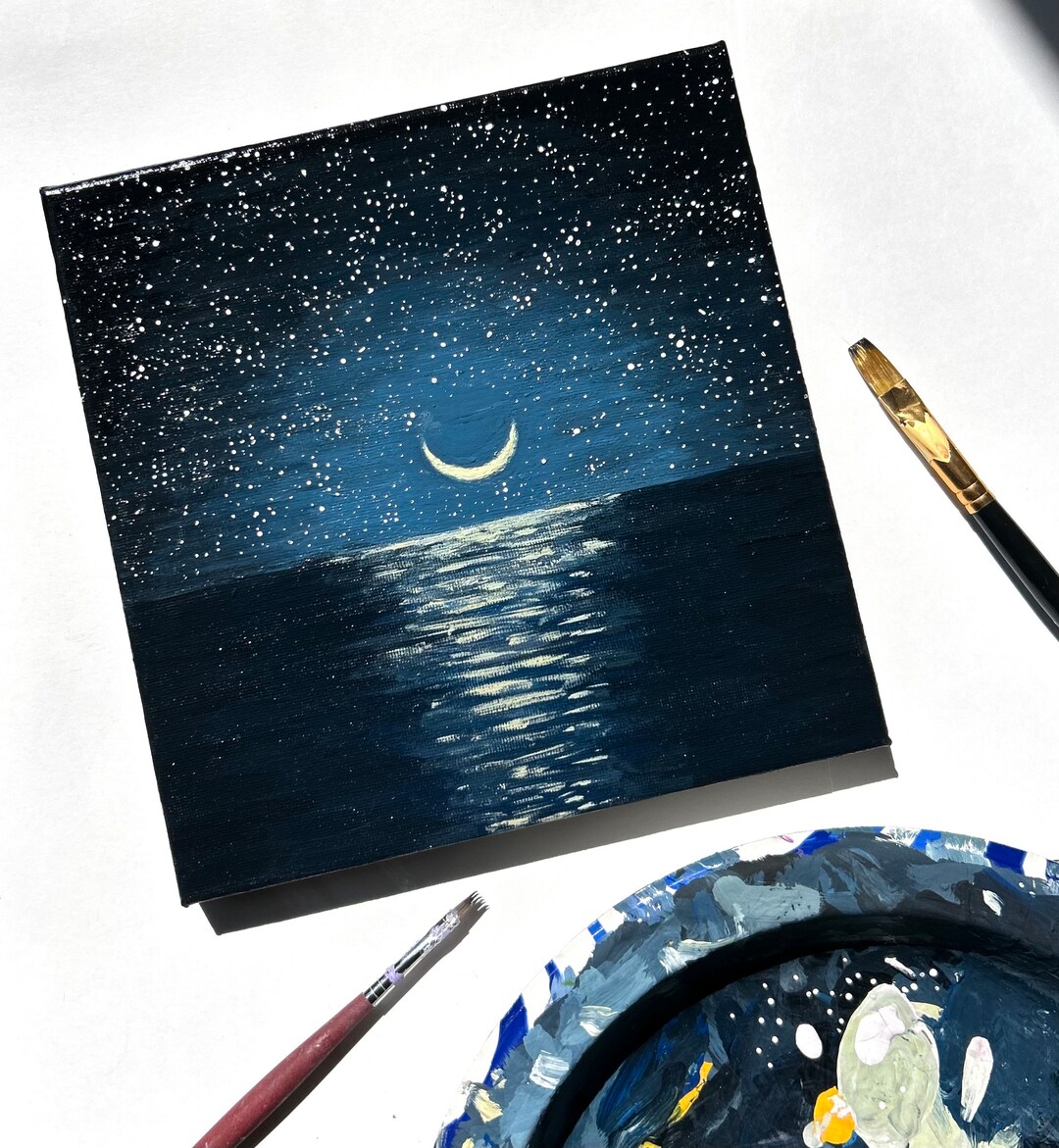 Moon River Original Painting - Etsy