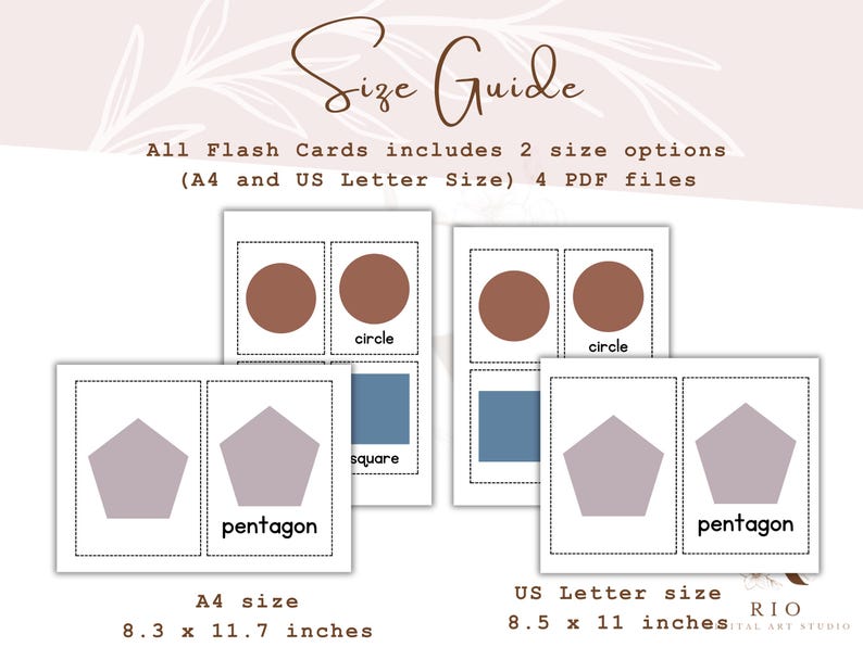 Shapes Flashcards, Geometric Shapes Flash Cards, Montessori Materials ...