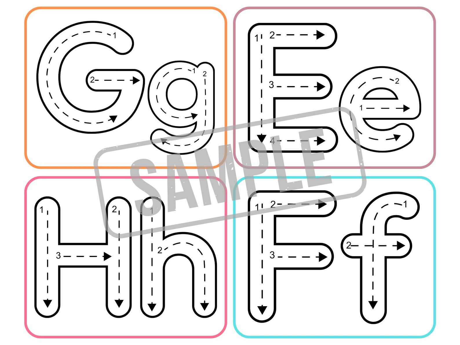 Alphabet Tracing Cards, Letter Tracing, Letter of the Alphabet ...