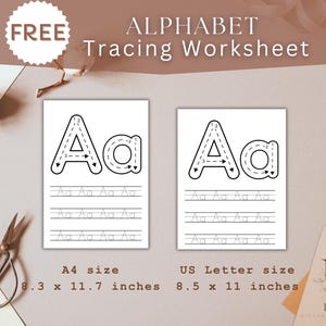 Alphabet Poster, Handwriting Chart Print, Educational Wall Art ...