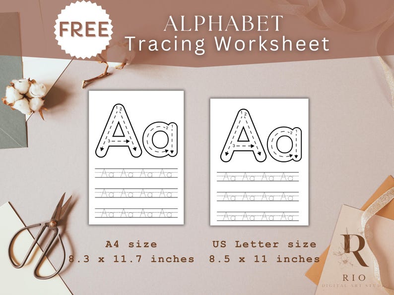 Alphabet Poster, Handwriting Chart Print, Educational Wall Art ...