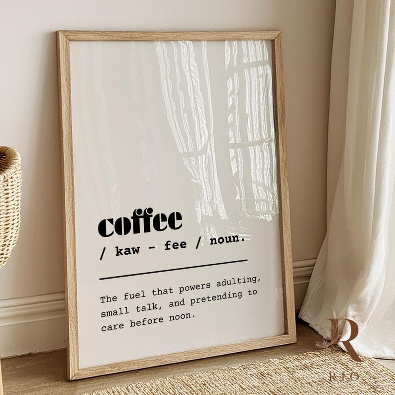 Coffee Definition Print | Funny Kitchen Wall Art (digital Download) - Etsy