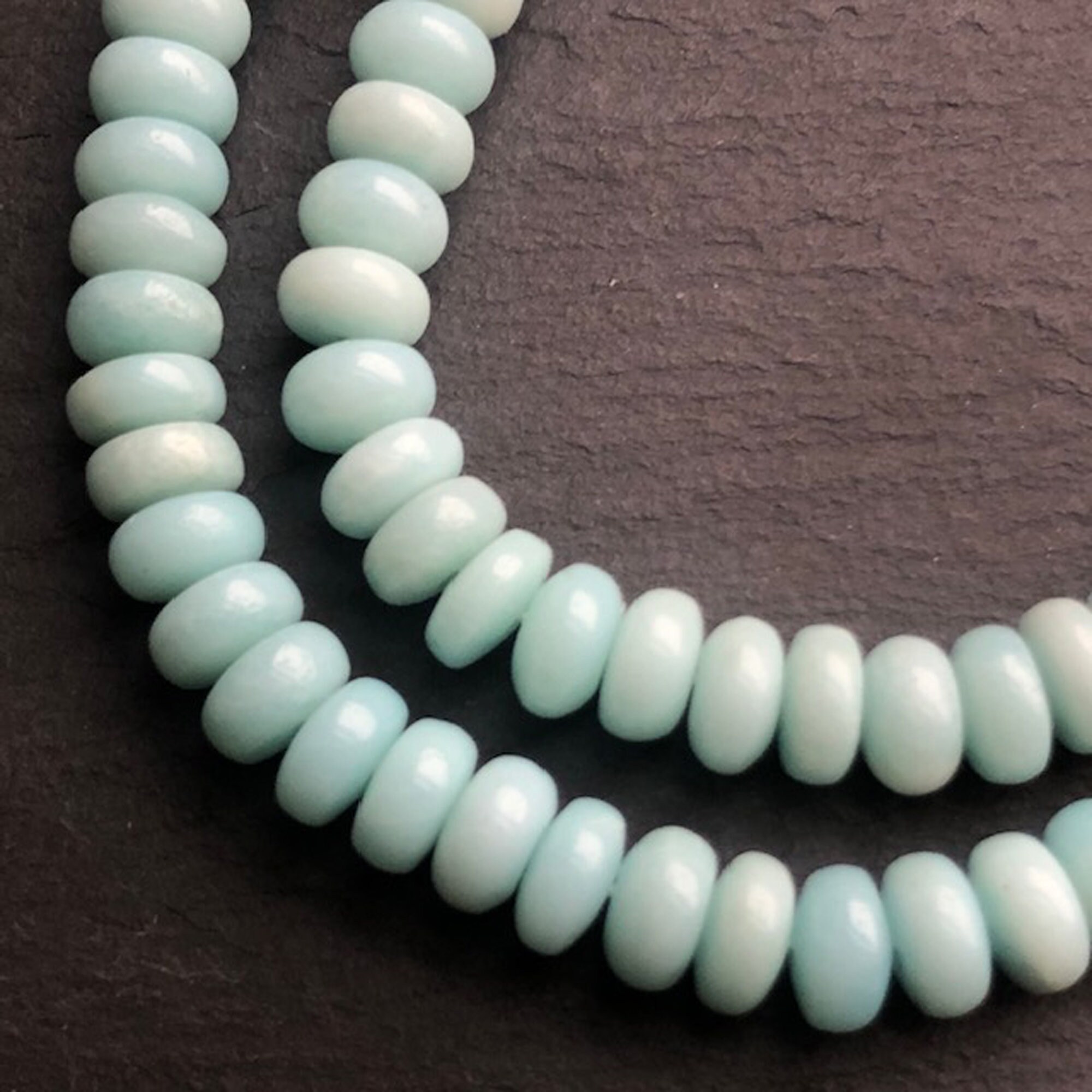 Amazonite Rondelle Strand Light Blue Beads Blue Amazonite | Etsy