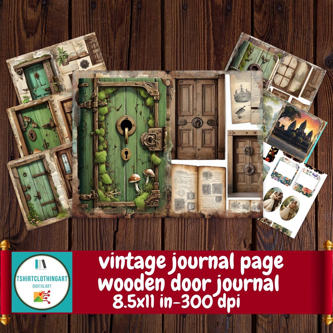 Wooden Doors,vintage Journal Pages, Wooden Door Journal,junk Journal ...