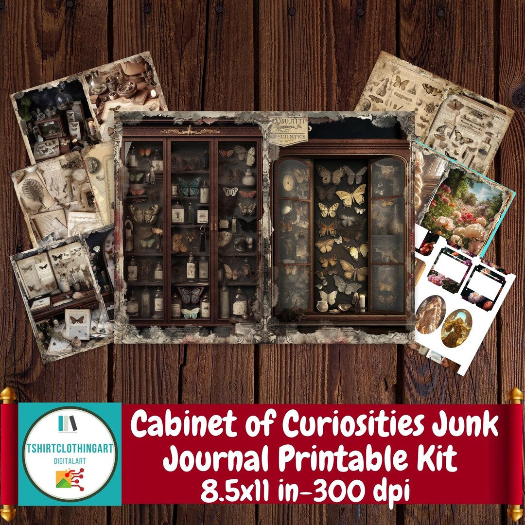 Cabinet of Curiosities Junk Journal Printable Kit, Ephemera Victorian ...
