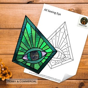 All Seeing Eye Stained Glass Pattern, Eye of Providence, Digital ...