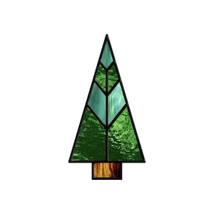 6 Christmas Trees Stained Glass Patterns Bundle, Suncatcher, DIY ...