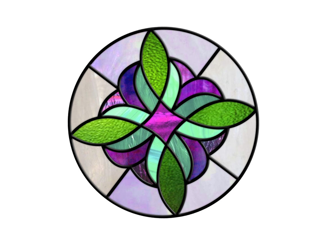 Mandala Stained Glass Pattern, Stained Glass Pattern, Digital Download ...