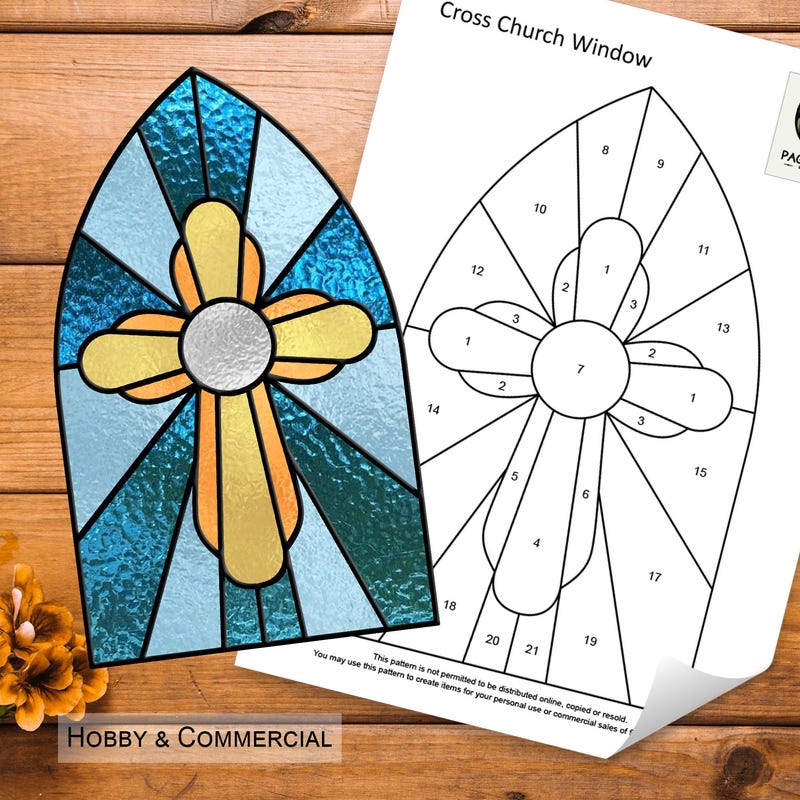 Stained Glass Patterns Cross Pattern - Etsy