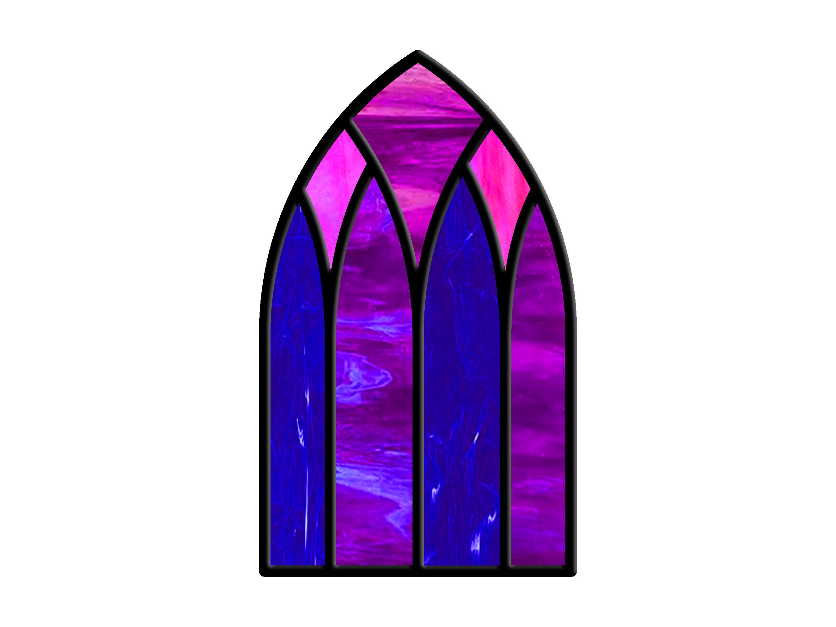 Church Window Stained Glass Pattern, Suncatcher, DIY Stained Glass ...