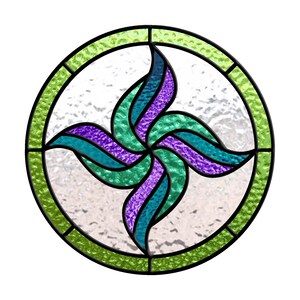 Mandala Swirl Stained Glass Pattern, Stained Glass Pattern, Digital ...