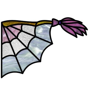 Cobweb Broom Stained Glass Pattern, Suncatcher, DIY Stained Glass ...