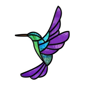 Hummingbird Stained Glass Pattern, Stained Glass Pattern, Digital ...