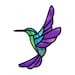 Hummingbird Stained Glass Pattern, Stained Glass Pattern, Digital ...