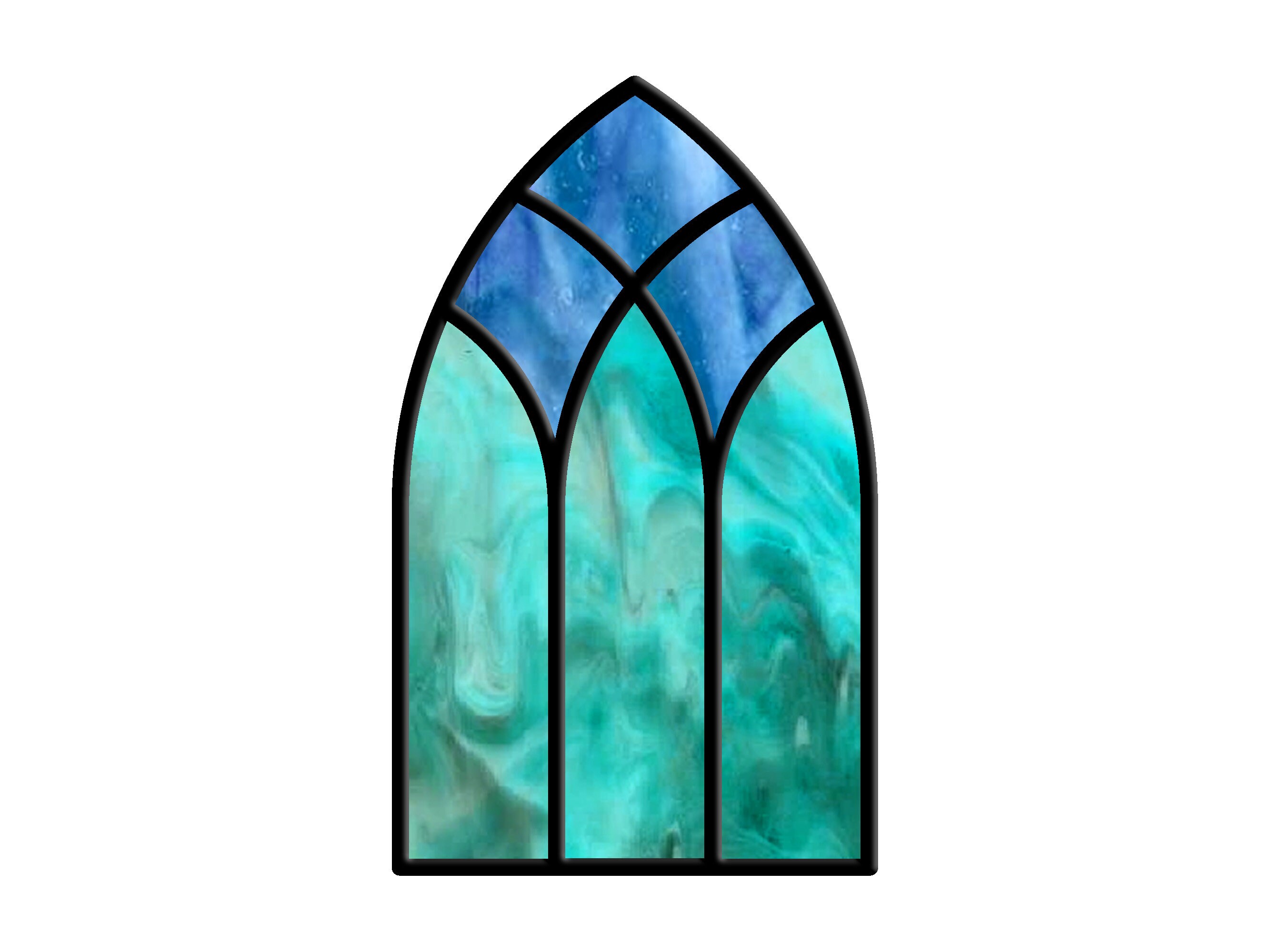 Church Window Stained Glass Pattern, Suncatcher, DIY Stained Glass ...