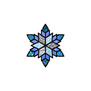 6 Snowflakes Stained Glass Patterns Bundle, Suncatcher, DIY Stained ...