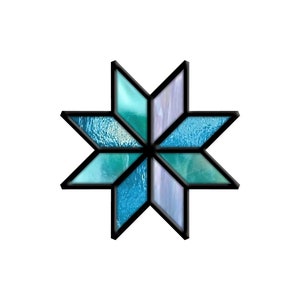 Christmas Stars Stained Glass Pattern, Christmas Star, Suncatcher, DIY ...