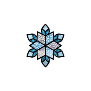 6 Snowflakes Stained Glass Patterns Bundle, Suncatcher, DIY Stained ...