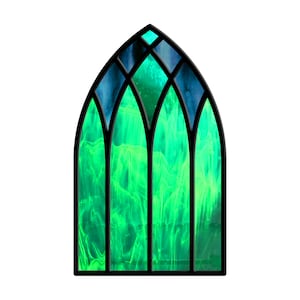Church Window Stained Glass Pattern, Suncatcher, DIY Stained Glass ...