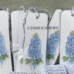 Bluebonnet Bookmarks Set of Six Watercolor Wildflowers, Texas, Gift for ...