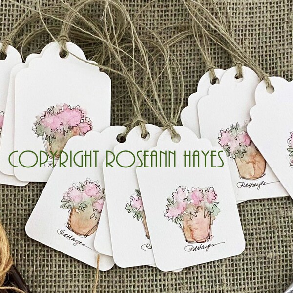 Hand Painted Tags - Etsy