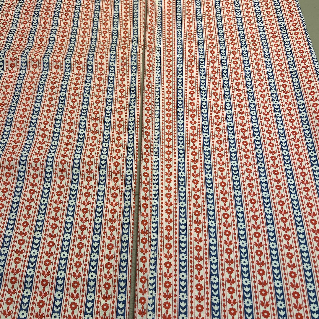 Two Handmade Tablecloths Red Blue White Perrriwig Prints by Waverly 45 ...