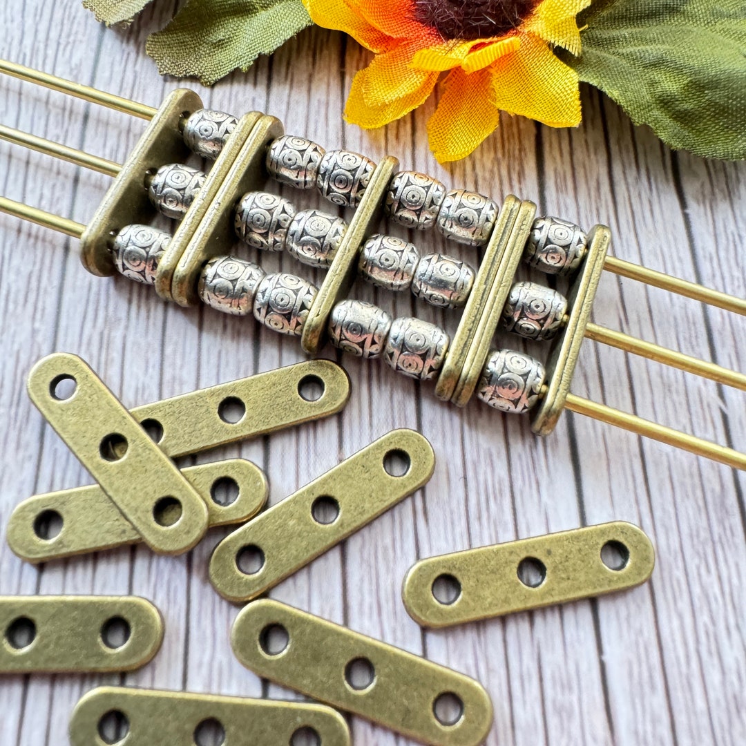 3 Hole Spacer Bars (metal NOT Plastic), Antique Bronze With Smooth ...