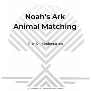 Noah's Ark Activity: Animal Matching| Biblical Learning Resource ...