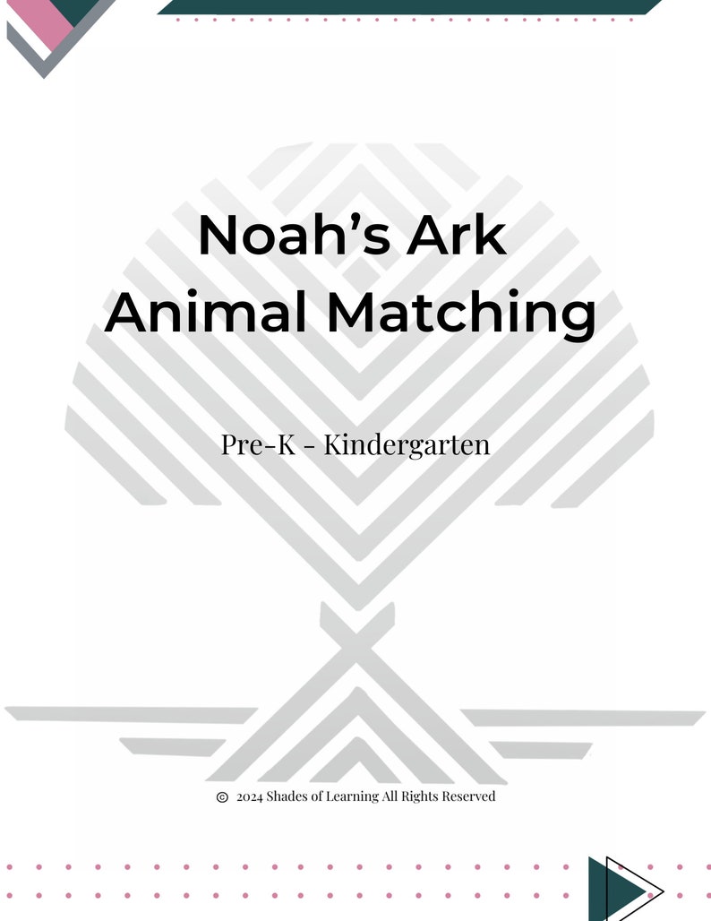 Noah's Ark Activity: Animal Matching| Biblical Learning Resource ...