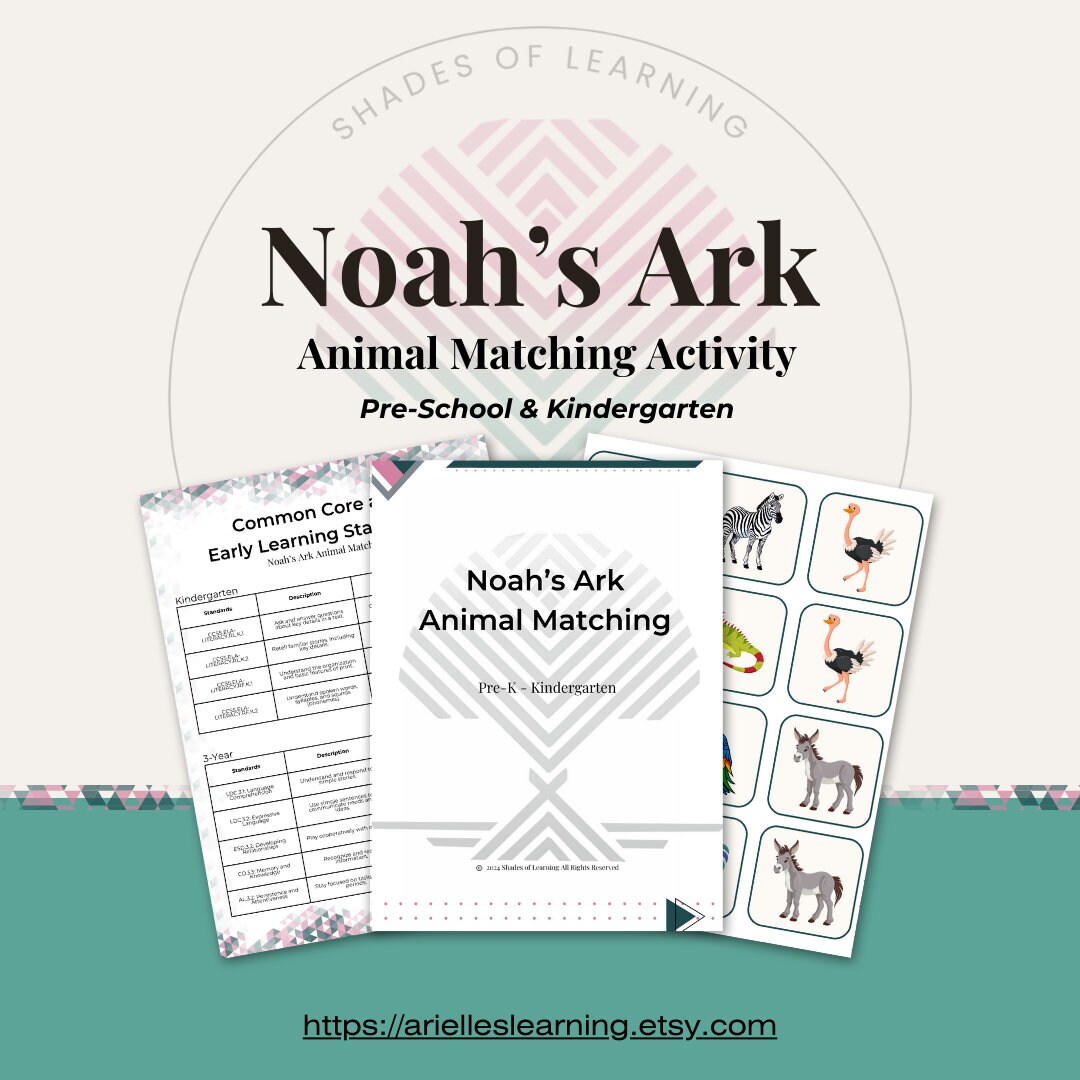 Noah's Ark Activity: Animal Matching| Biblical Learning Resource ...