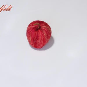 Felt Apple 1 or Set of 3- Fake Red Apple- Decorative Apple- Felt Apple ...