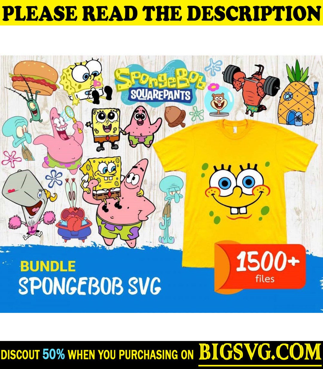 1500 SPONGEBOB SVG BUNDLE, Sponge Svg Bundle, Sponge Clipart Bundle ...
