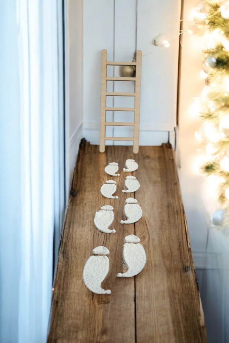 Wooden Elf Tracks Stencil With Ladder - Etsy