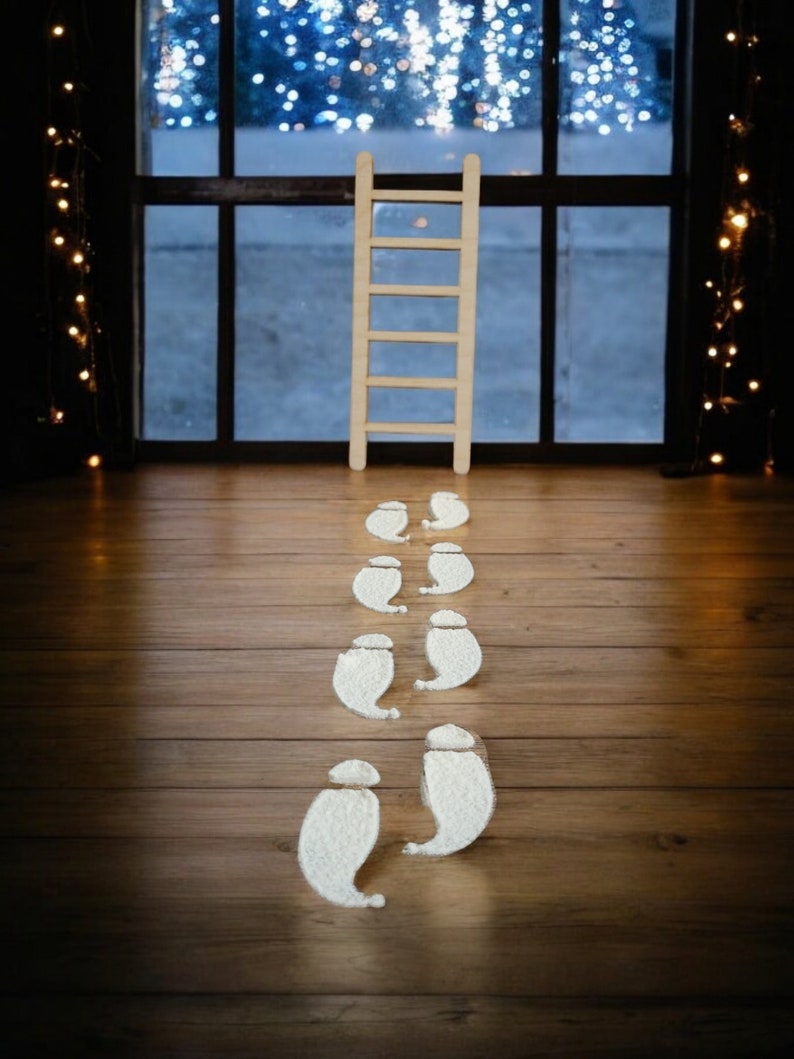 Wooden Elf Tracks Stencil With Ladder - Etsy