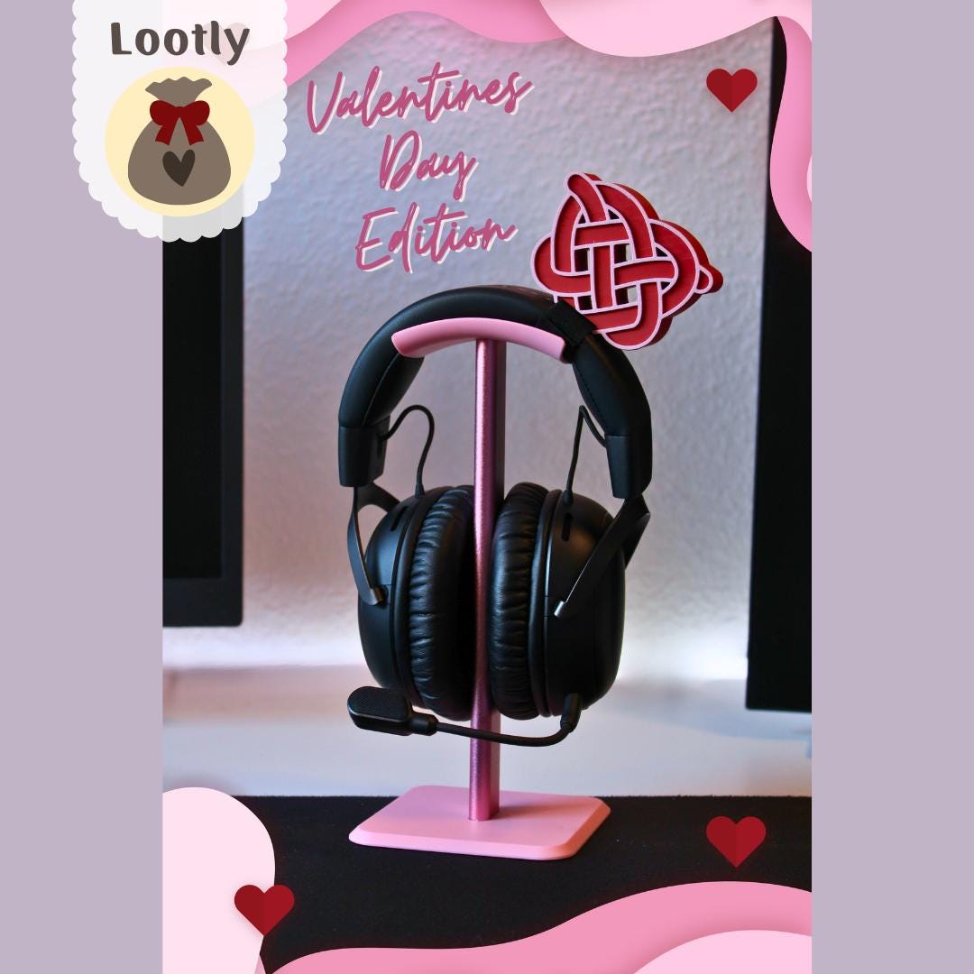 VALENTIN'S DAY EDITION! Headset Attachment; Heart Knot; Decoration for ...