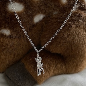 Deer Charm Necklace - Etsy